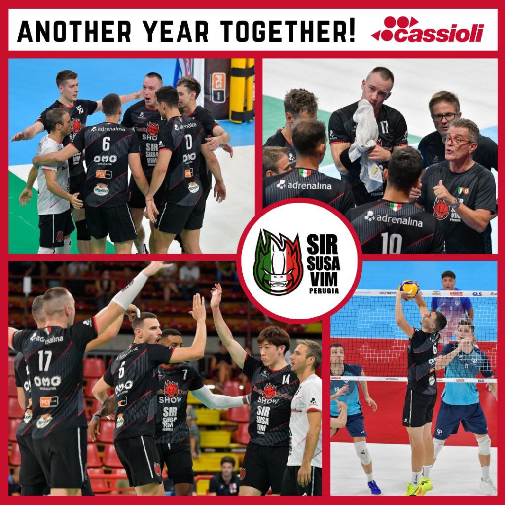 Cassioli renova o patrocínio do Sir Safety Perugia Volley - Cassioli